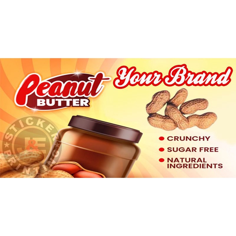 CUSTOMIZED STICKER LABEL FOR PEANUT BUTTER 15PCS. | Shopee Philippines