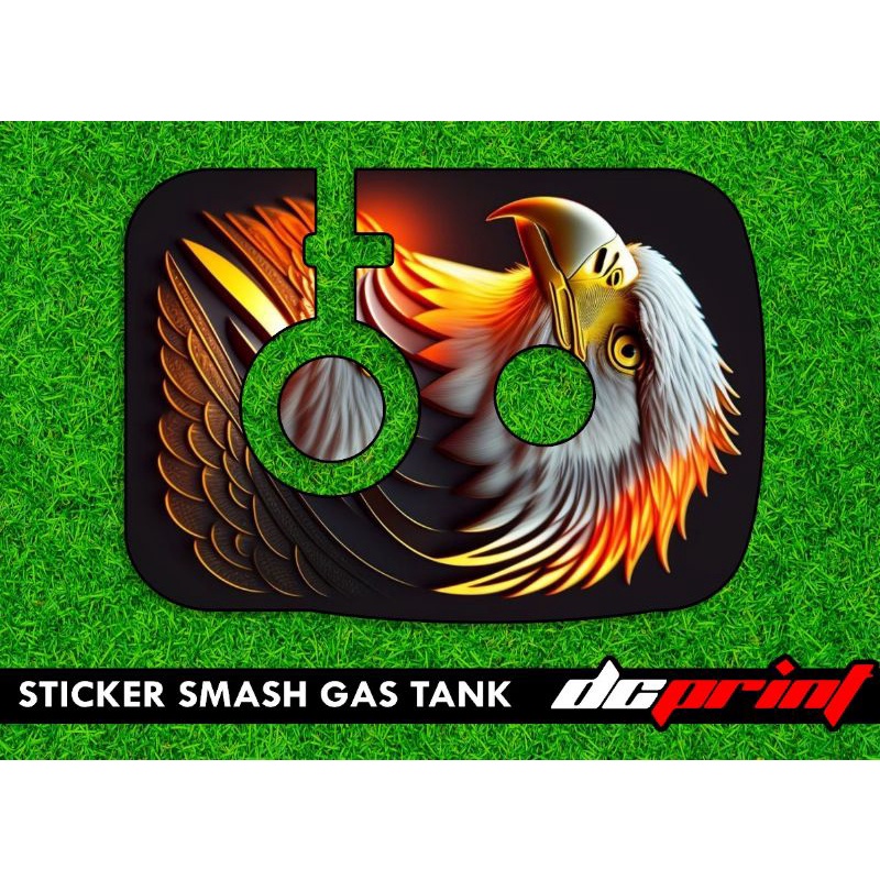 Smash Gas Tank Sticker Laminated Waterproof Glossy Sticker Compatible ...