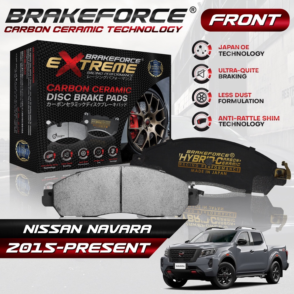 BrakeForce Extreme Carbon Ceramic Front Brake Pads For Nissan Navara ...