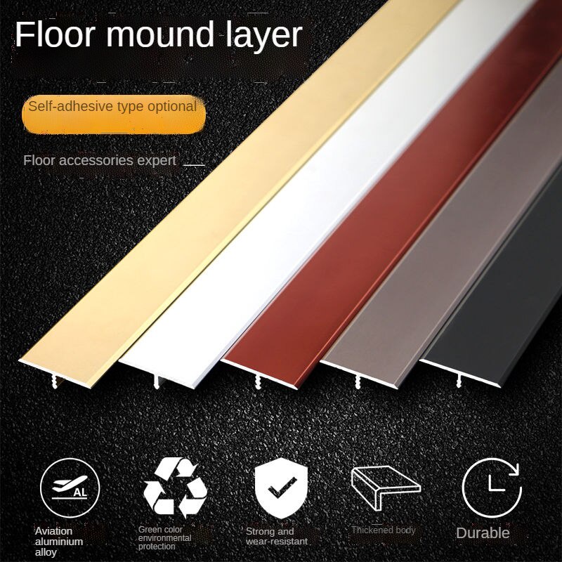 Self-Adhesive Aluminum Alloy T-Strip Wood Floor Layering Blank Holding ...