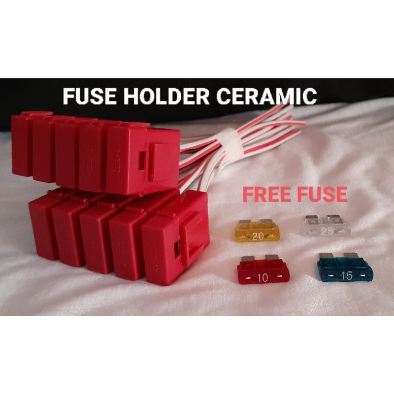 [10PCS]. ORIGINAL FUSE BOX/ HOLDER SOCKET CERAMIC & PLASTIC WITH FREE ...