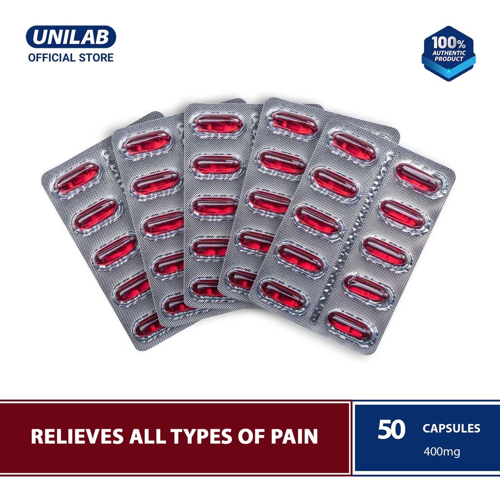 Unilab Medicol Advance 400 mg 50 Ibuprofen Capsules - Quick Relief from ...
