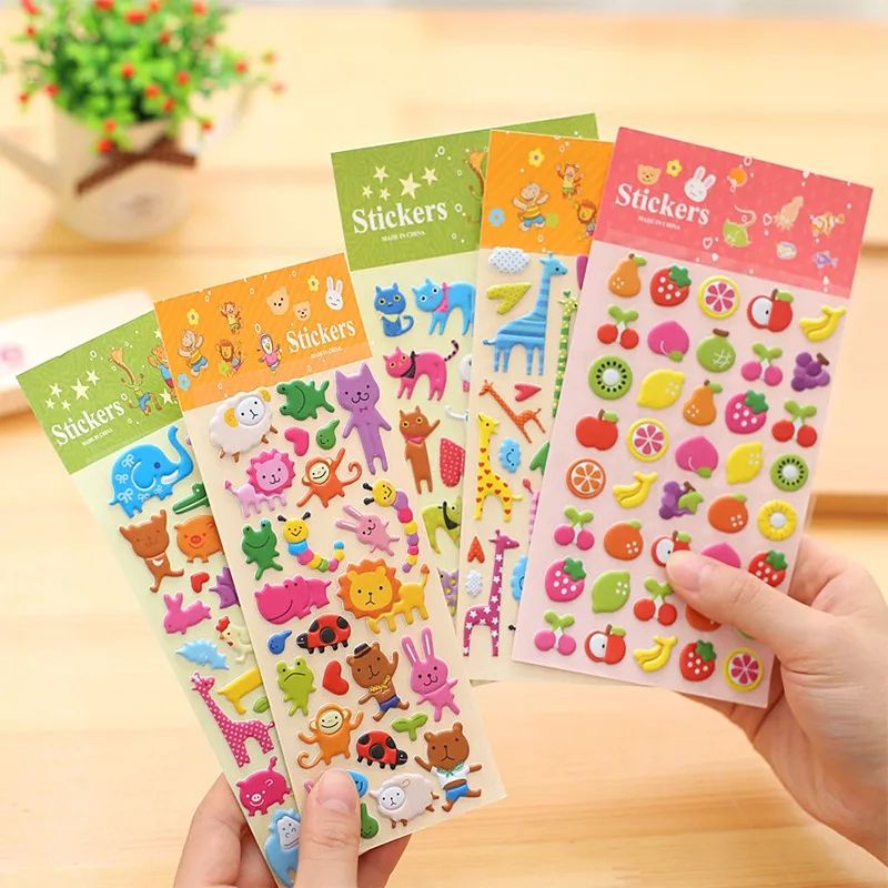 1pcs Cute Kawaii 3D Cartoon Foam Sticker Popular Style kids Gift ...