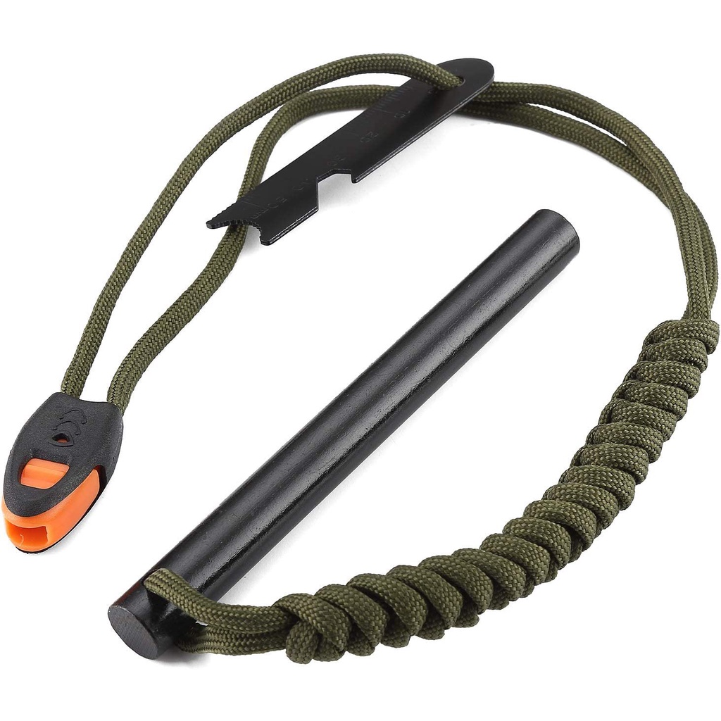 Camping Hiking Ferro Striker Waterproof Steel Survival Ferrocerium Rod ...