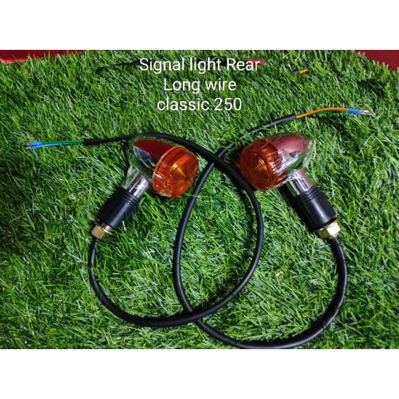 Classic 250 Signal light Long wire/short wire (front,Rear) Stock ...