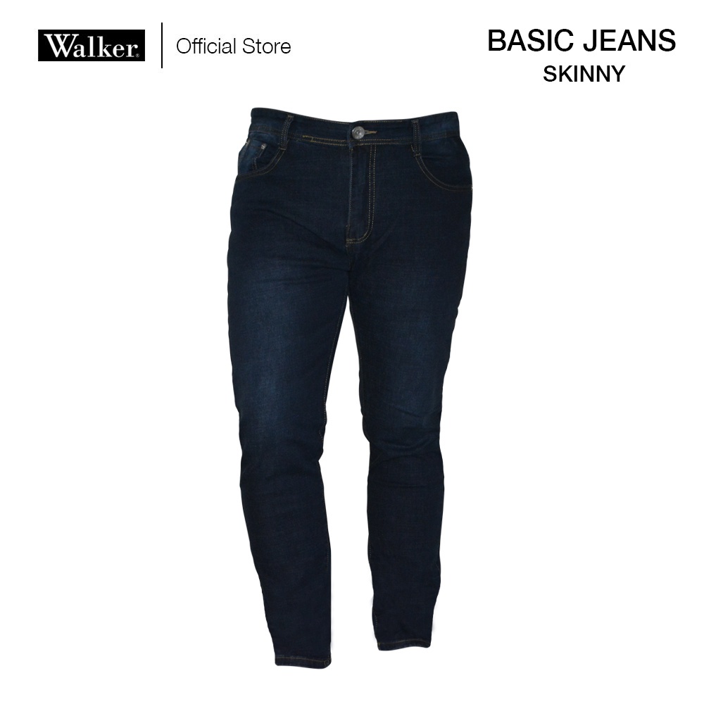 Walker Basic Skinny Fit Denim Fashion Jeans (Midnight Blue) | Shopee ...