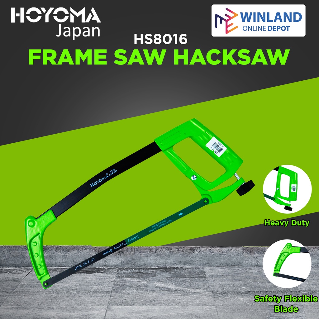 Hoyoma japan by Winland Frame Saw Hacksaw with Blade 12" (300mm) HS8016 ...
