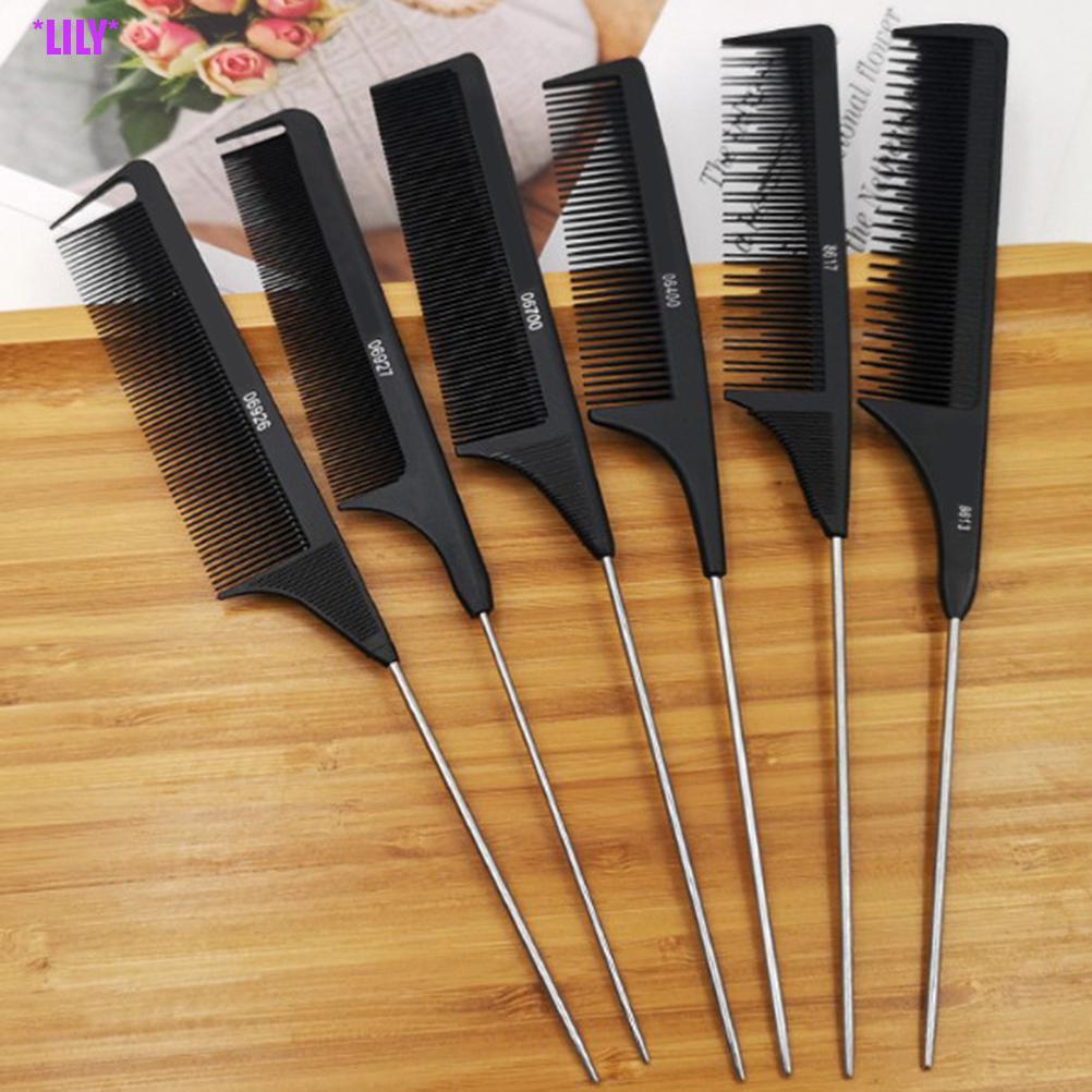 LILY> Professional Hair Tail Comb Salon Cut Comb Styling Stainless ...