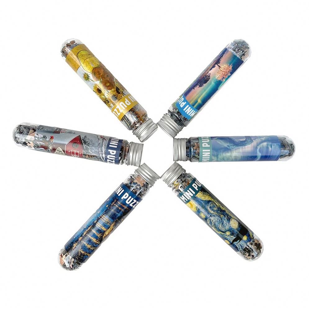 150 Pieces Mini Test Tube Plastic Bottle Puzzle Cardboard Custom ...