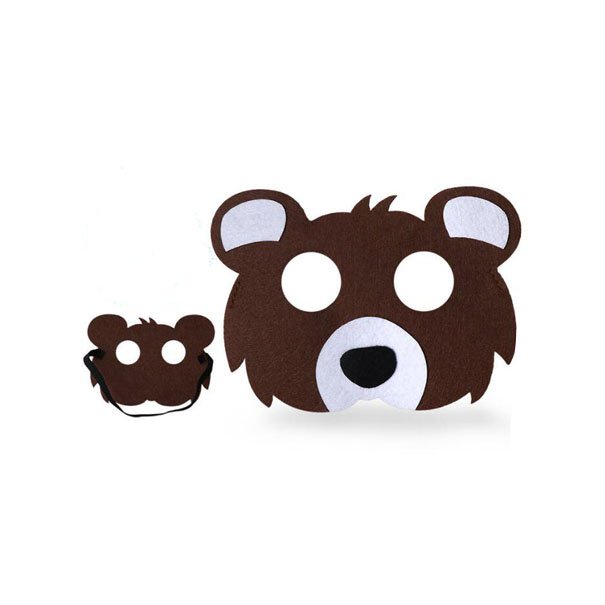 BEAR FELT FACE MASK BEAR MASK DRESS UP COSTUME PRETEND PLAY KIDS MASK ...