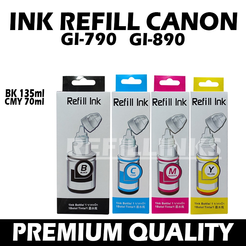 ☁ Canon Refill Ink GI 790 890 For G1010 G2010 G3000 G3010 G3020 G4010 ...