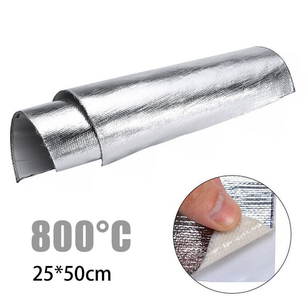 25x50Cm Car Heat Protection Film R Car Fender Heat Sound Insulation Mat ...