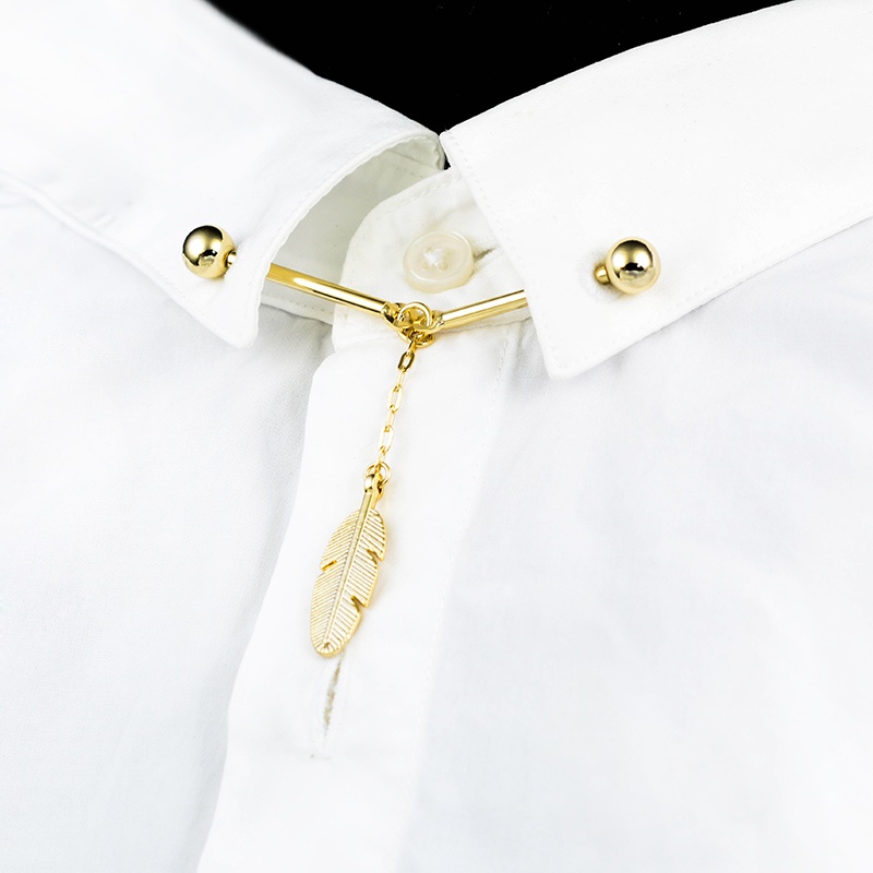 ♂℡Pinhole Collar Button Simple Shirt Collar Collar Needle Accessories ...