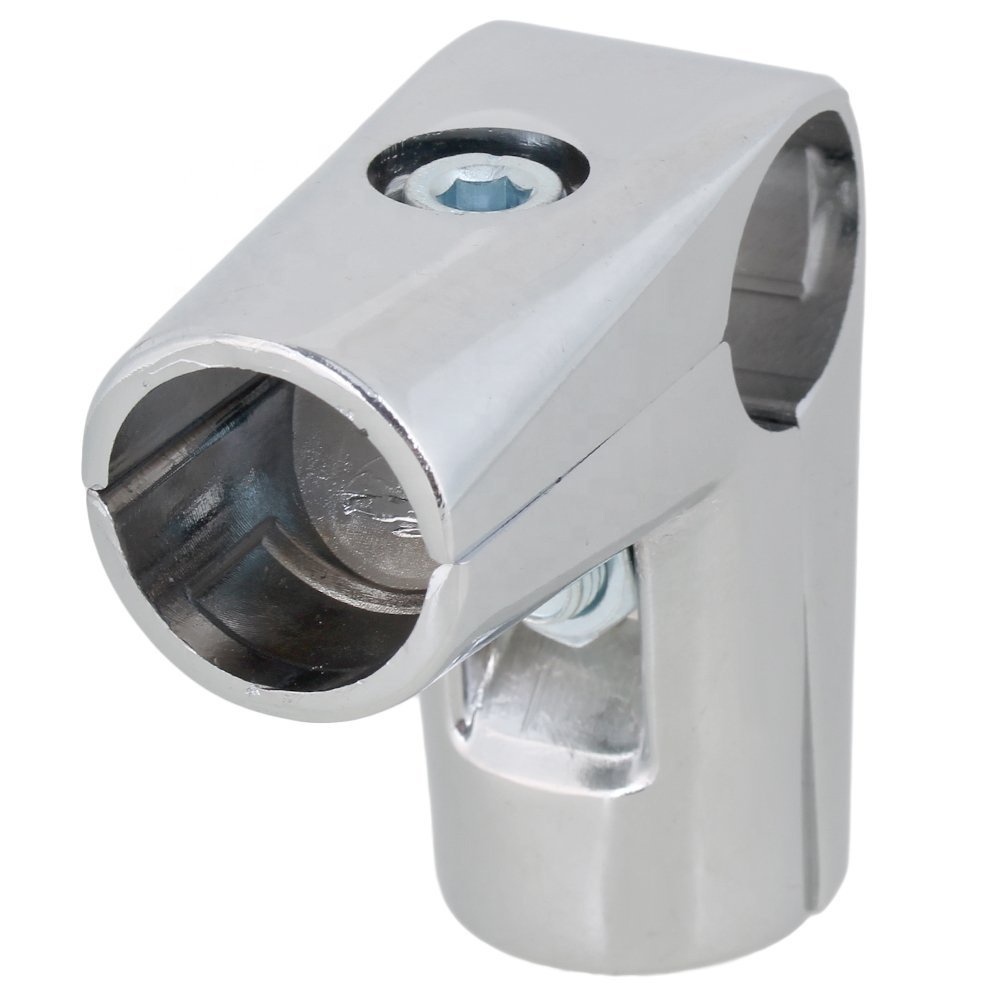 Silver 3 Way L Shape 25mm Rack Clamp Pipe Joint Clap Fittings Fastener ...