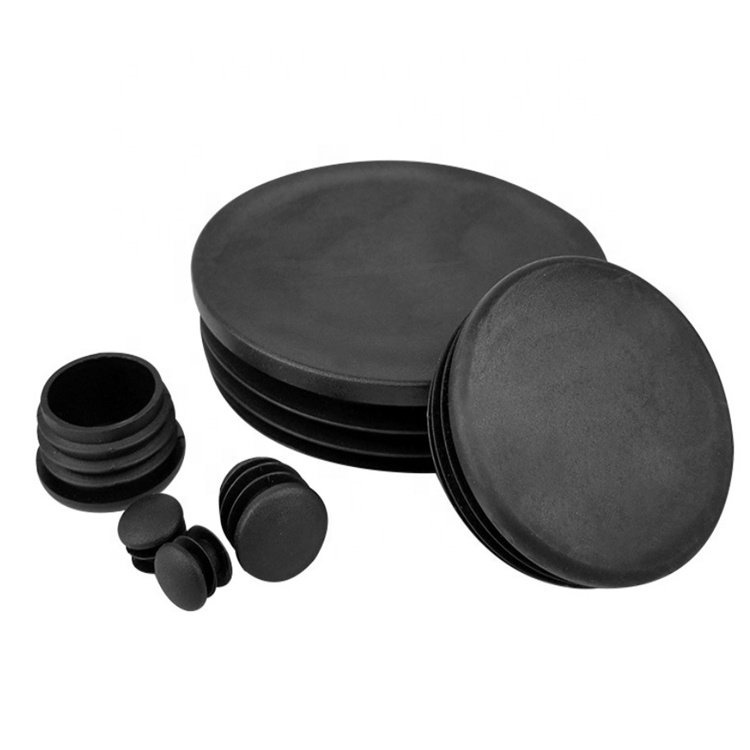 Plastic Round Pipe Fitting End Caps And Inserts For Steel Tube Aluminum ...