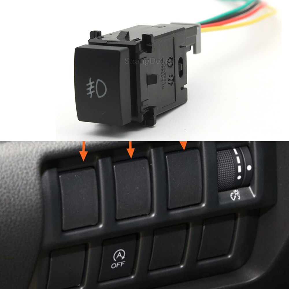 1PC Power Supply Auto LED Light Front Fog Lamp Switch Push Button ...
