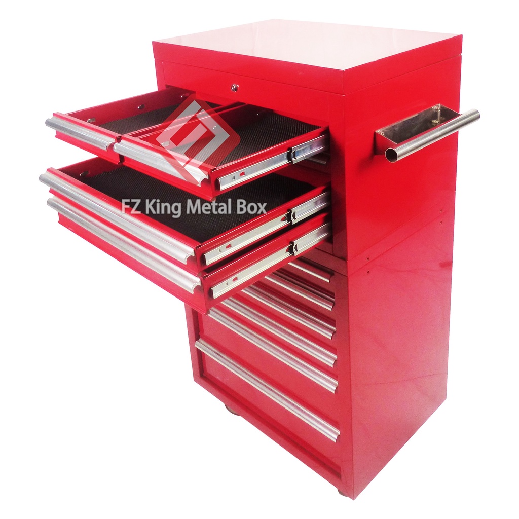 New design trolley tool box with wheels Cart Set With Drawers red ...