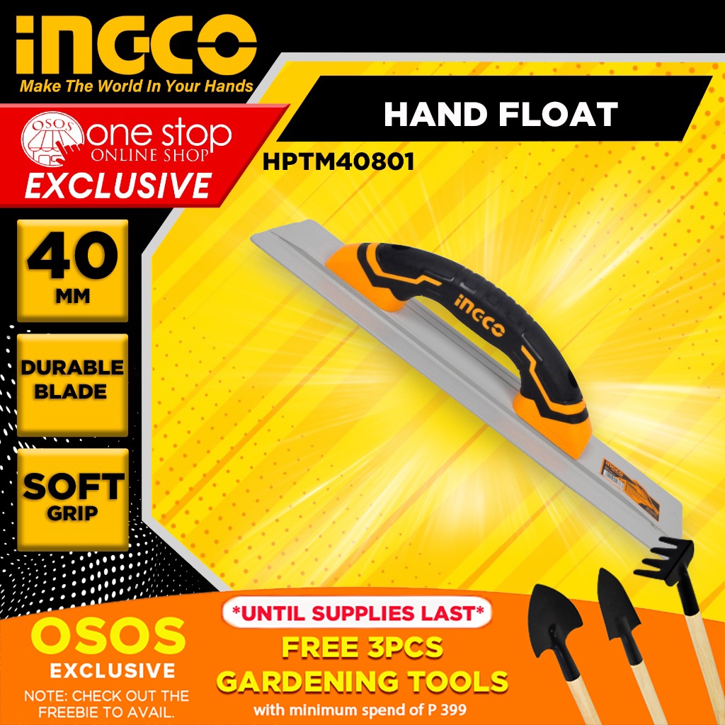 INGCO Original Beveled End Magnesium Hand Float HPTM40801 •OSOS• | Shopee Philippines