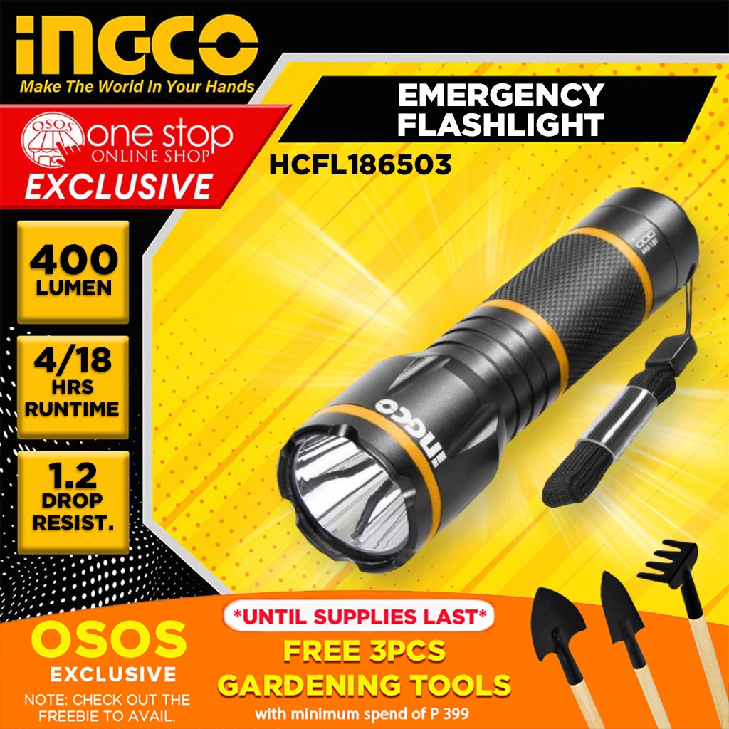 Ingco Industrial Flashlight HCFL186503 •OSOSSHOPPING• | Shopee Philippines