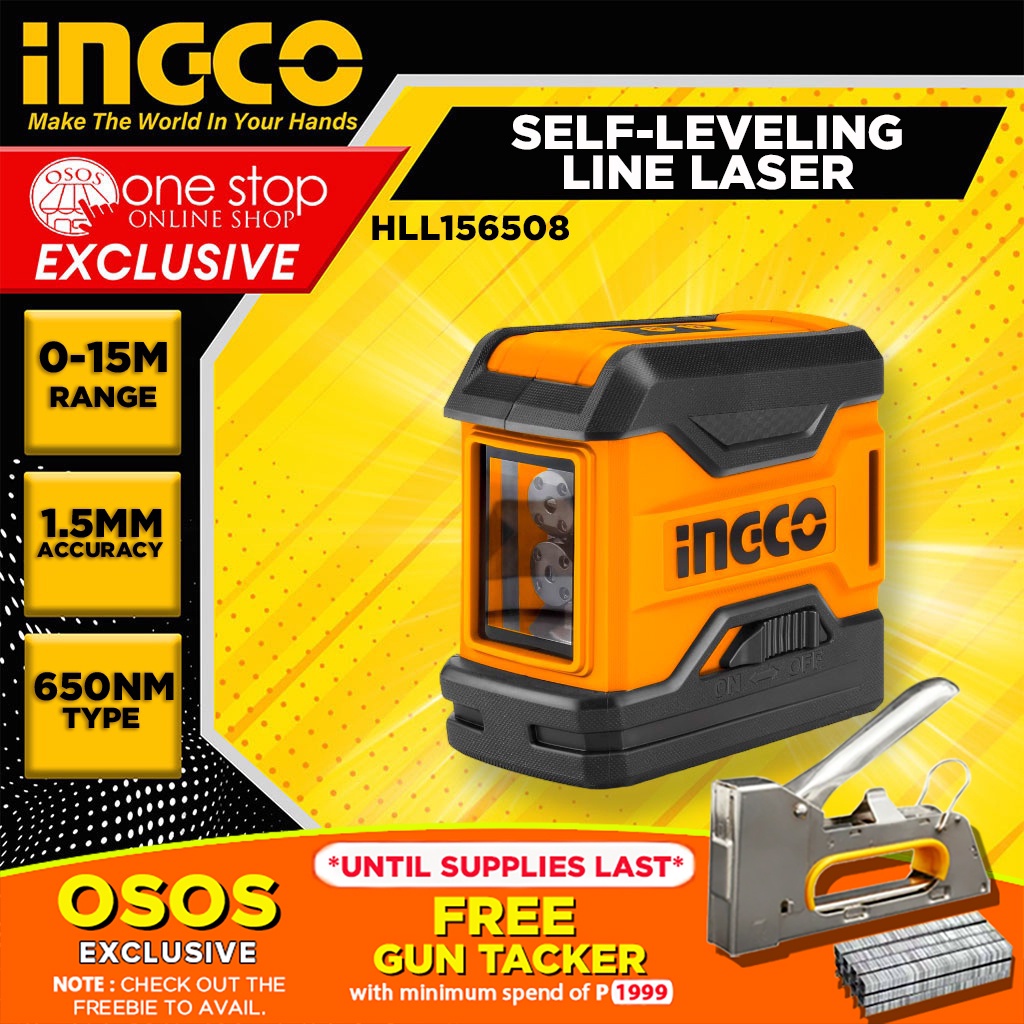 Ingco Original Self-Leveling Line Laser HLL156508 •OSOS• | Shopee ...