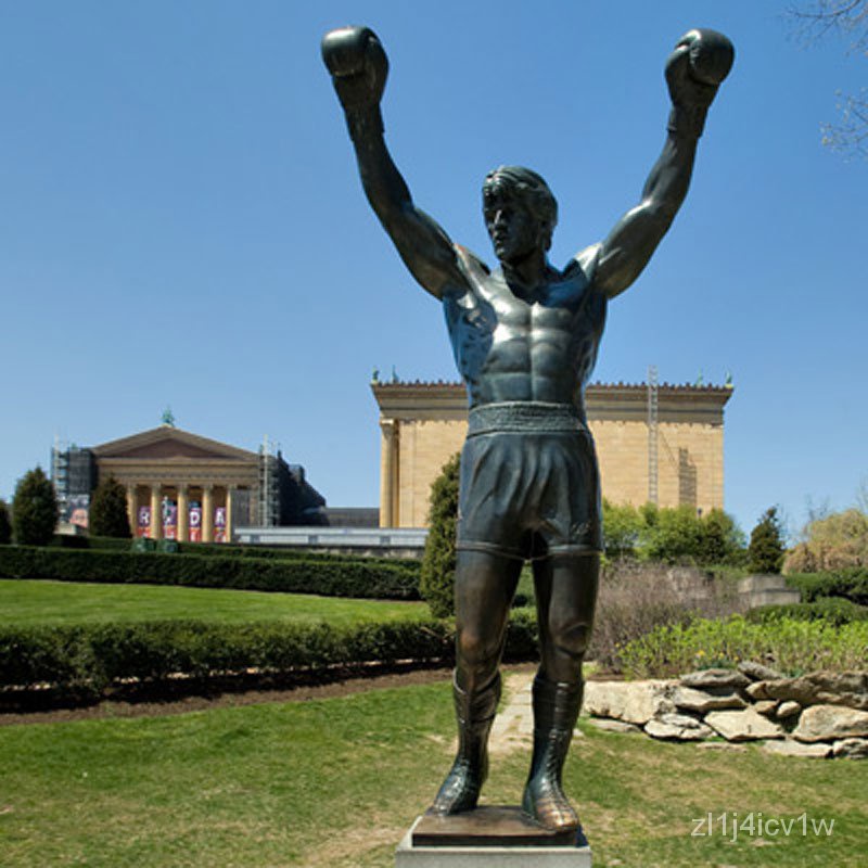 Life size sports sculpture bronze sylvester stallone rocky ballboa ...