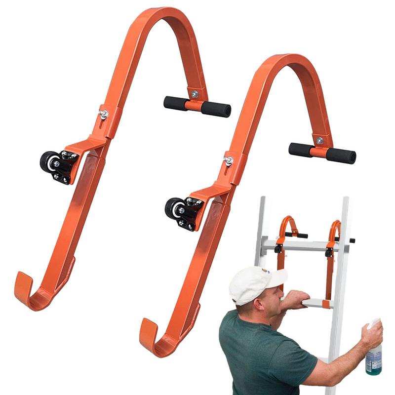 Ladder Roof Hook Steel Hook With Wheel Rubber Grip T-Bar For Damage ...