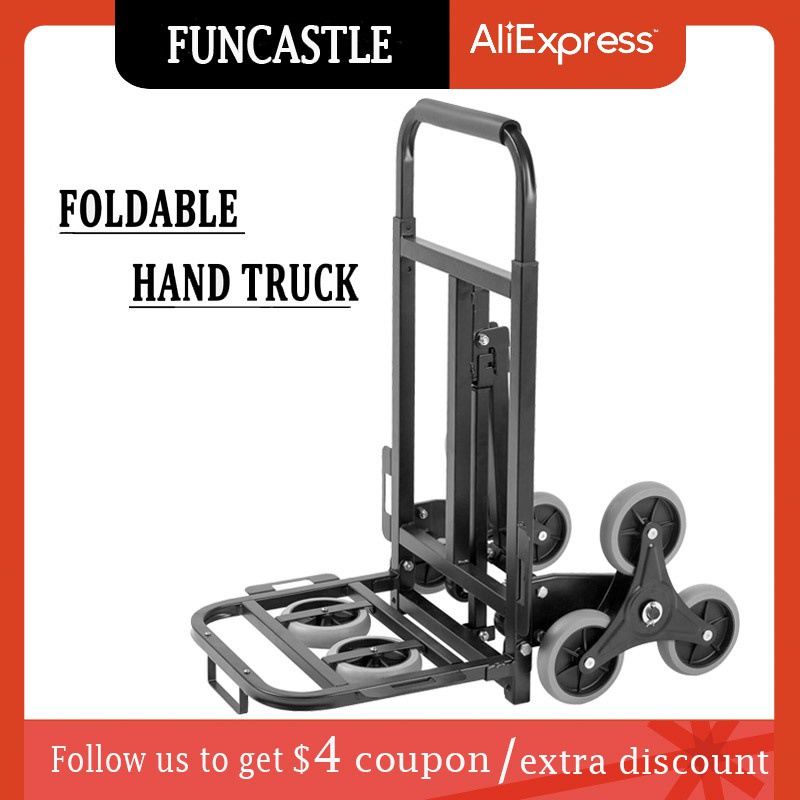 Hand Truck 6 Wheels Multi-purpose Trolley Beach Cart Camping Wagon ...