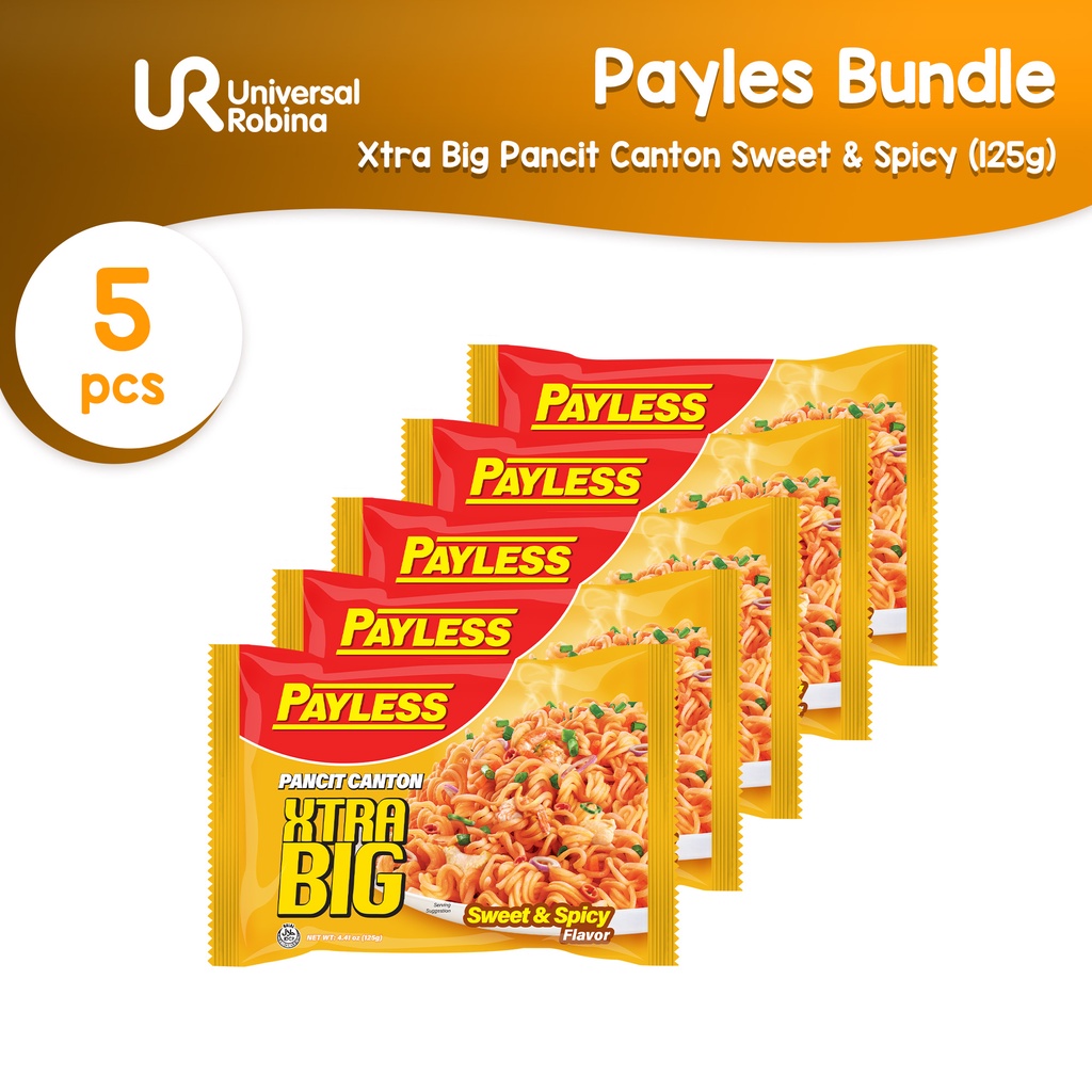 5 x Payless Xtra Big Pancit Canton Sweet & Spicy (125g) | Shopee ...