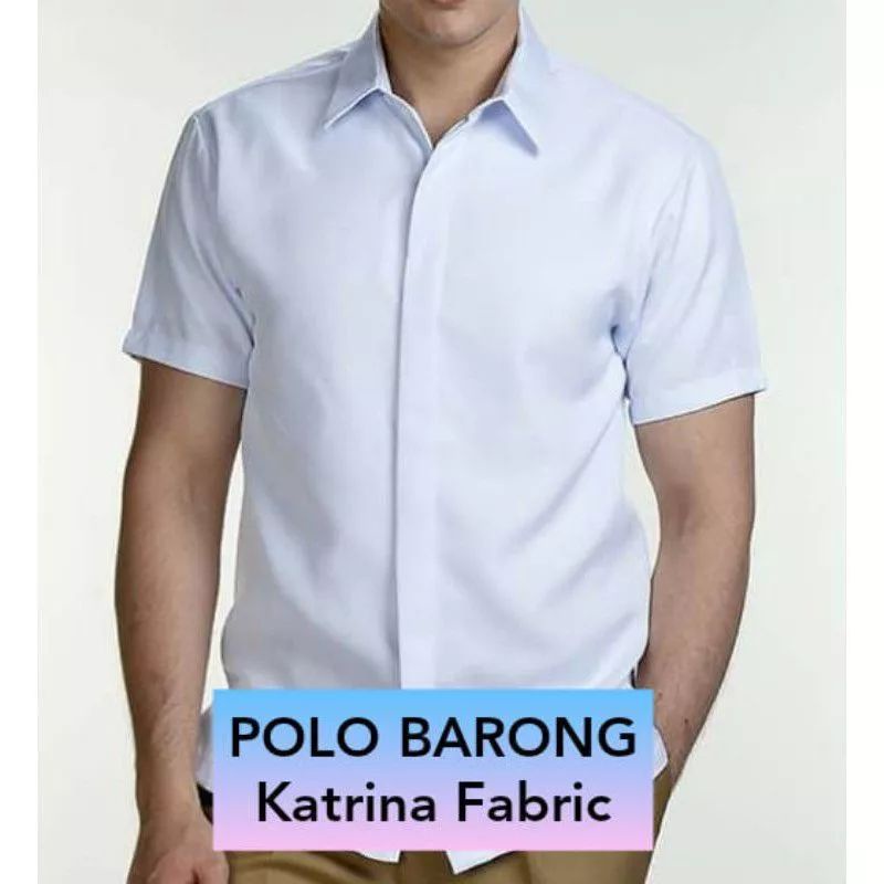 Polo barong school uniform (katrina cloth makapal) | Shopee Philippines