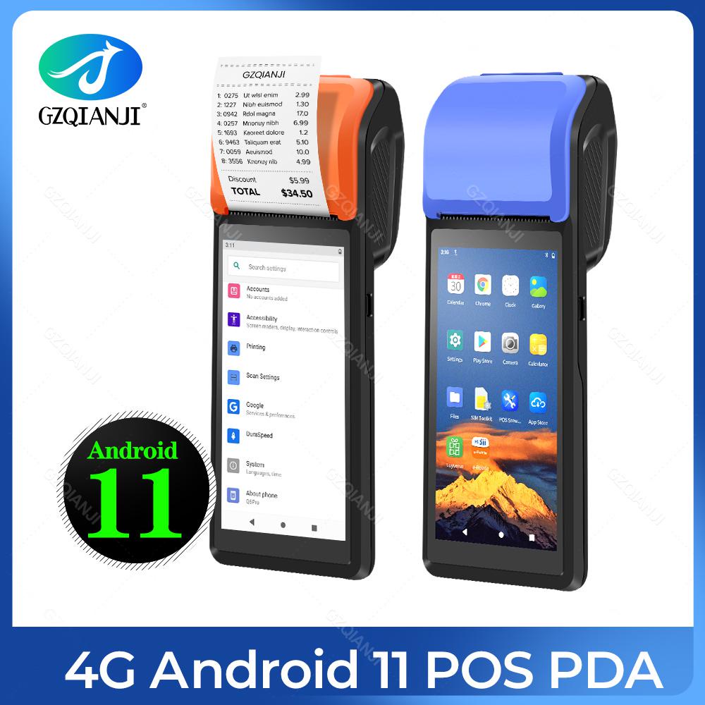 4G Android 11 POS Printer PDA with 58mm Mobile Receipt Bill Thermal ...