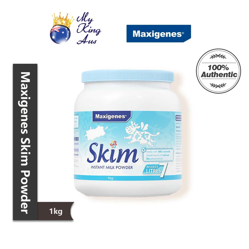 Maxigenes Skim Milk Powder 1kg Low Fat Australia Import [MY KING AUS ...