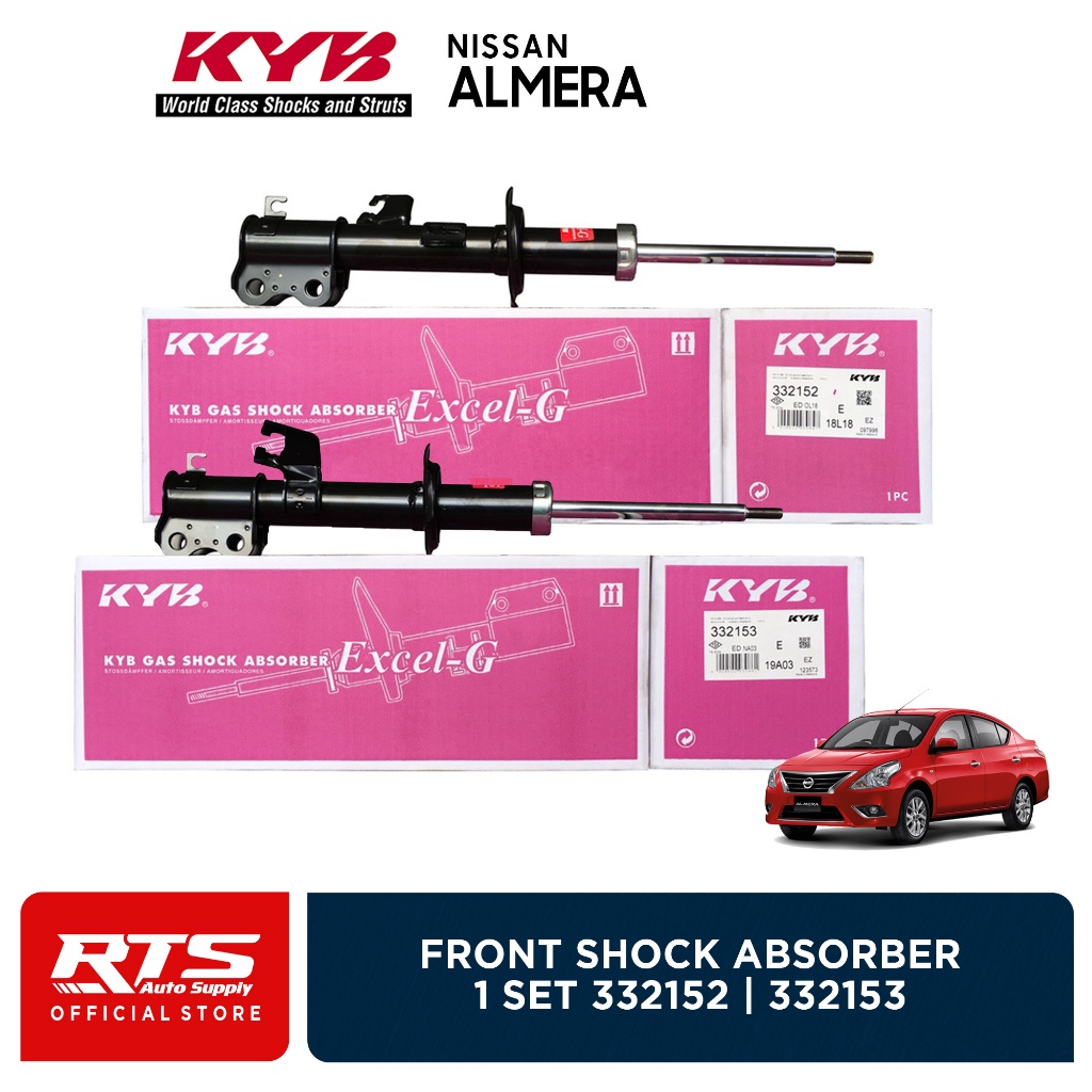 KYB Kayaba Excel G Front Shock Absorber Nissan Almera 1.2 / 1.5 2013 ...