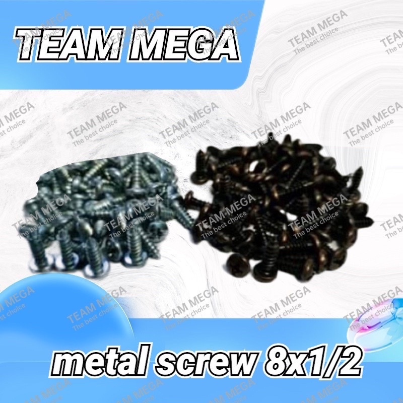 [team mega]metal screw pan head 8x1/2" 8x3/4" per gross | Shopee ...