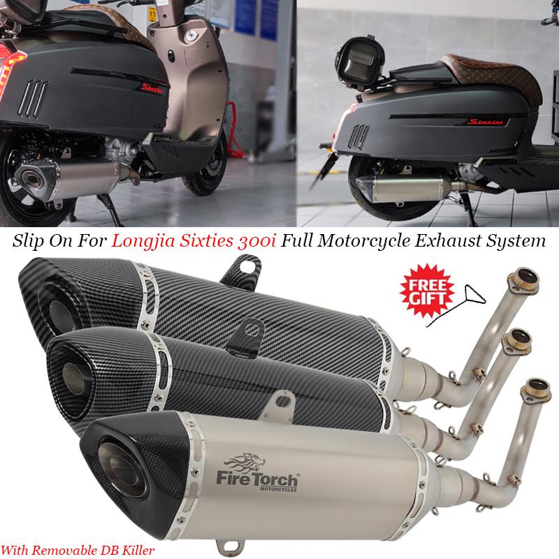 Motorcycle Exhaust System With DB Killer Muffler Link Pipe Moto ...