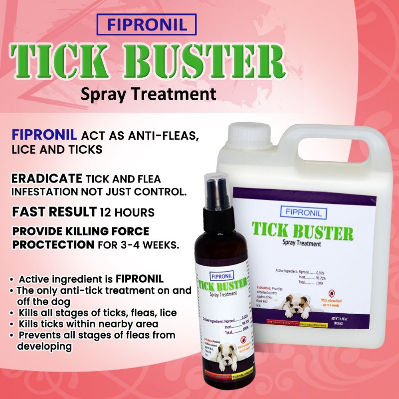 fipronil tick buster 100ml for dog and cat spray treatment ( Alis ...