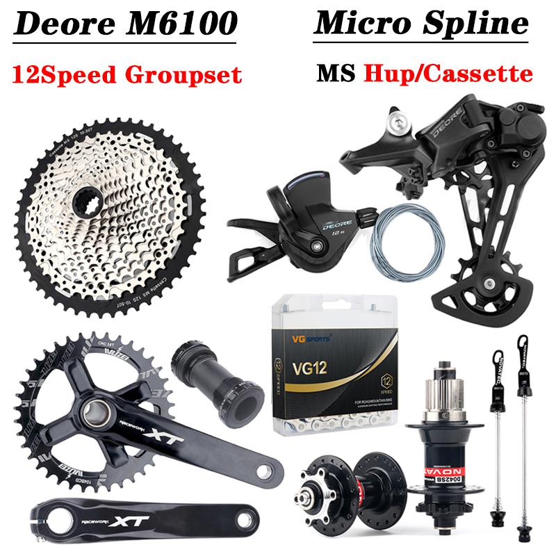Deore M6100 MTB Bicycle Derailleur Shift 1X12 Speed Groupset MS ...