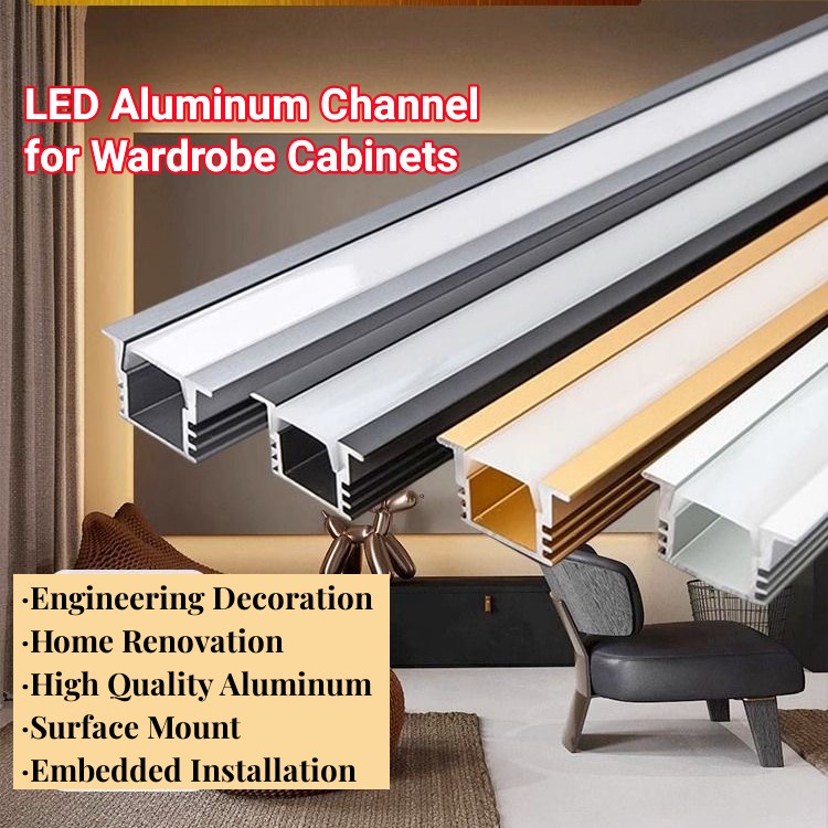 LED Aluminum Channel for Wardrobe Cabinets,Aluminum Profile for LED ...