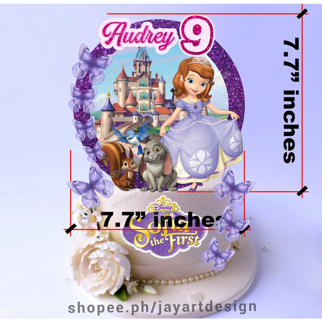 ♦ SOFIA THE FIRST PERSONALIZED CAKE TOPPER | PERSONALIZE CUSTOM DESIGN ...
