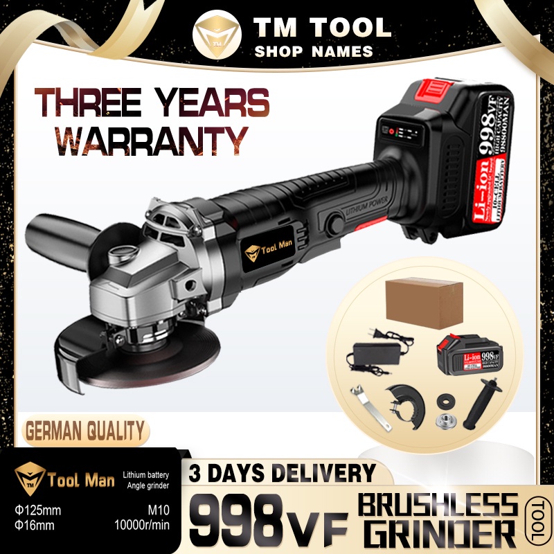 Cordless Brushless Angle Grinder wireless electric Cut-Off Machines ...