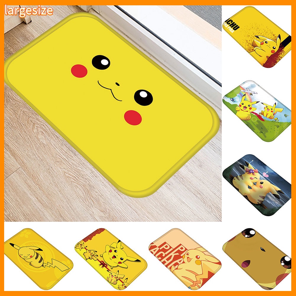 Digital Monster Pikachu Flannel Non-slip Water Absorption Carpet ...
