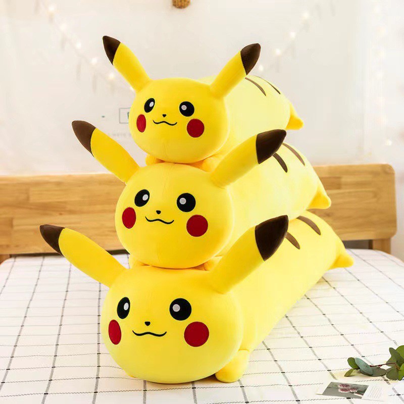60-170cm Pokemon Pikachu Plush Toys Kawaii Japan Anime Long Pikachu ...