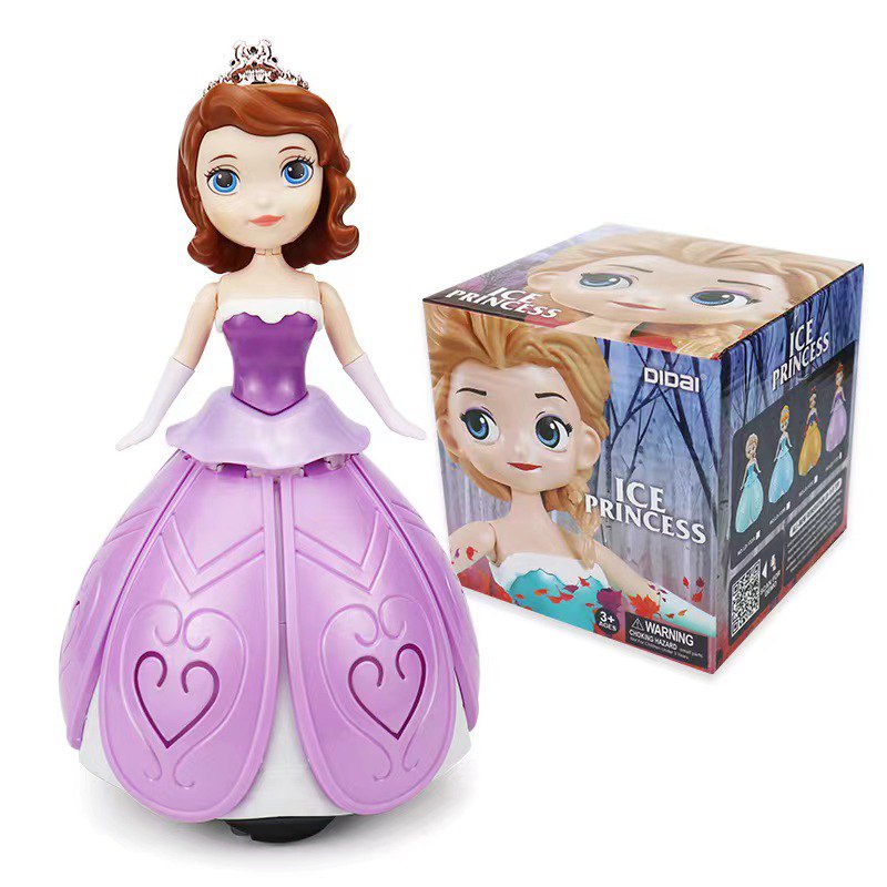 New Cinderella Elsa Snow White Sophia Ice Princess Dancing Light Music ...