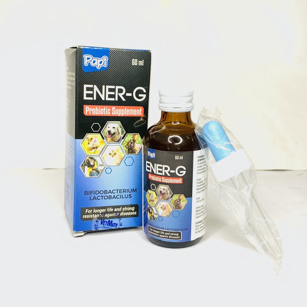 [CL REYES AGRIVET] 1 BOX PAPI ENER- G PROBIOTIC SUPPLEMENT ( 60ml ...