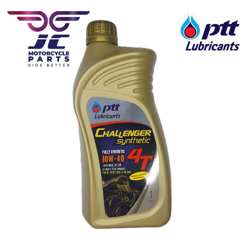 PTT CHALLENGER SYNTHETIC 4T 1L FULLY SYNTHETIC ENGINE OIL 10W-40 JASO ...