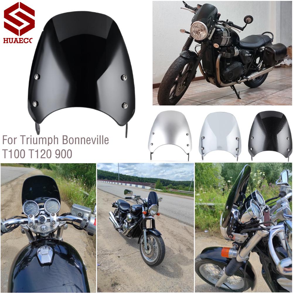 ★Motorcycle Headlight Fairing Windshield For Triumph Bonneville T100 ...