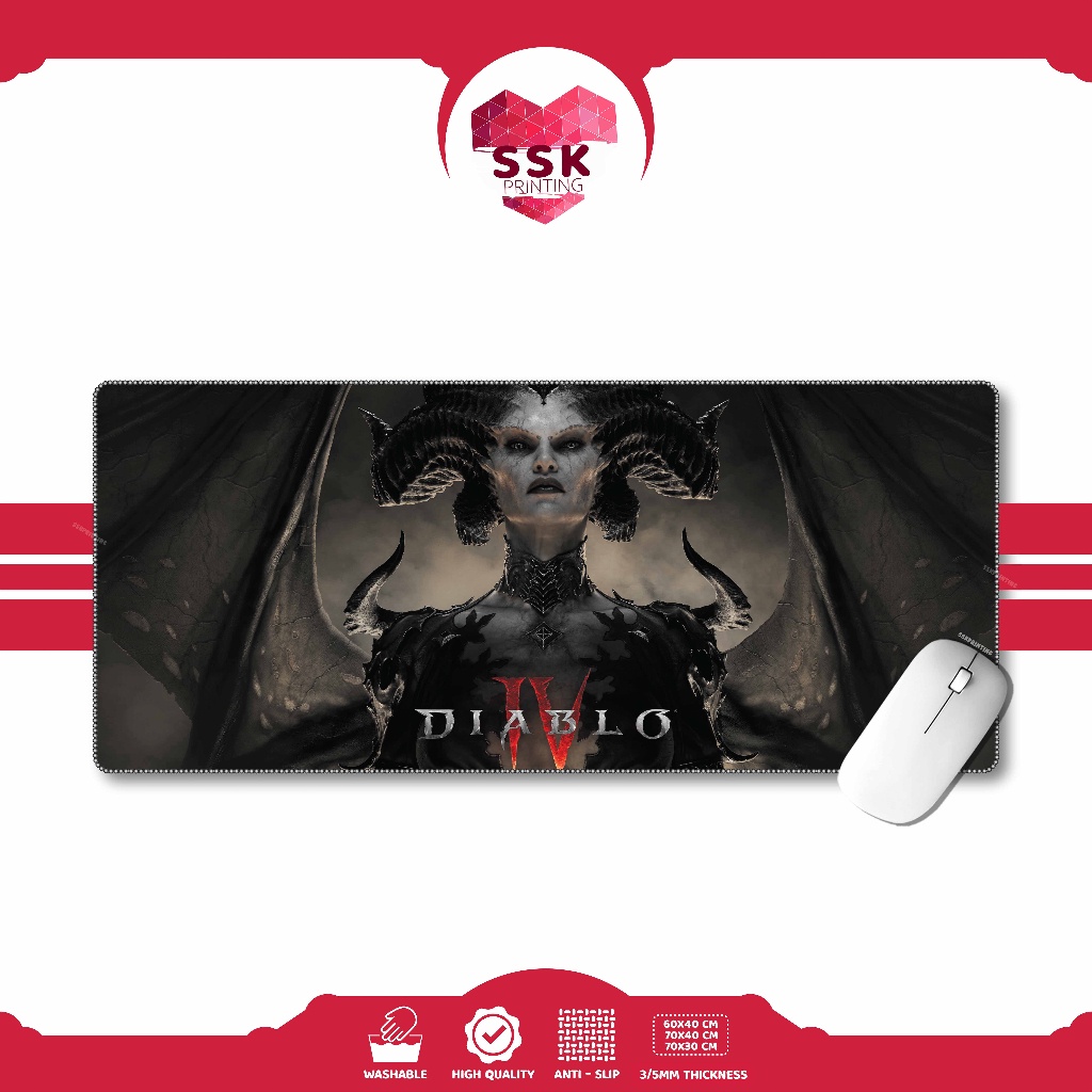 Diablo 4 Game Extended Mousepad | Gaming | Deskmat | Longpad | 3mm ...
