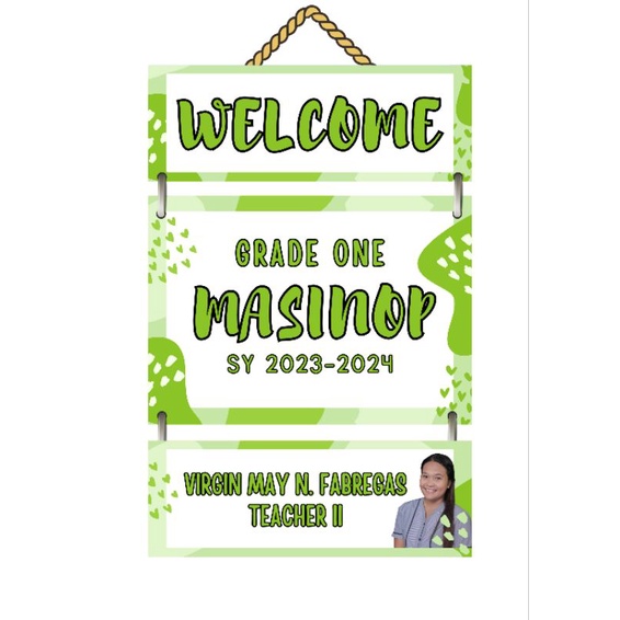 Hanging Welcome Wall and Nameplate ( Laminated) | Shopee Philippines