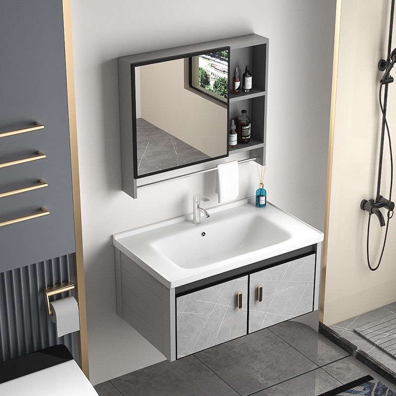 COD 60cm Bathroom Sinks Cabinet complete set lavatory sink with Mirror ...