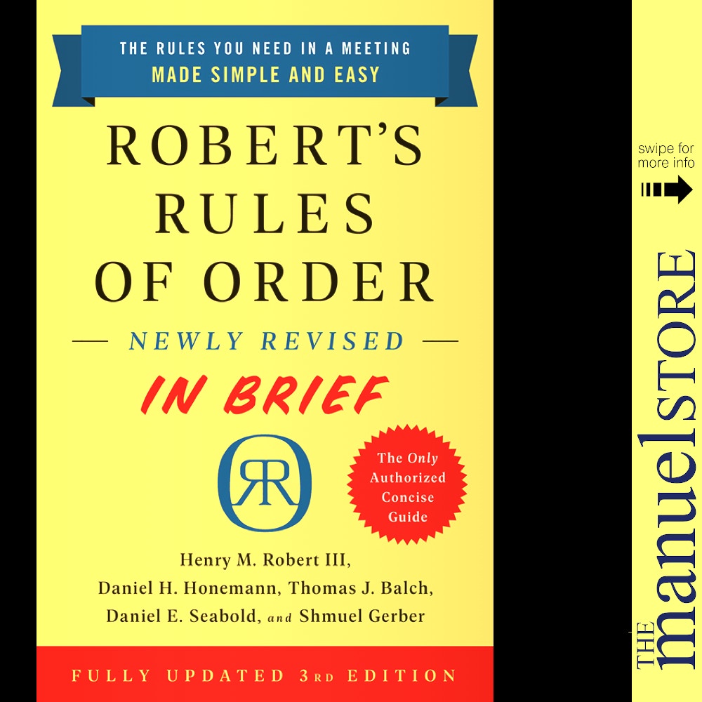 Robert's Rules of Order (2020) In Brief 3rd edition Newly Revised ...