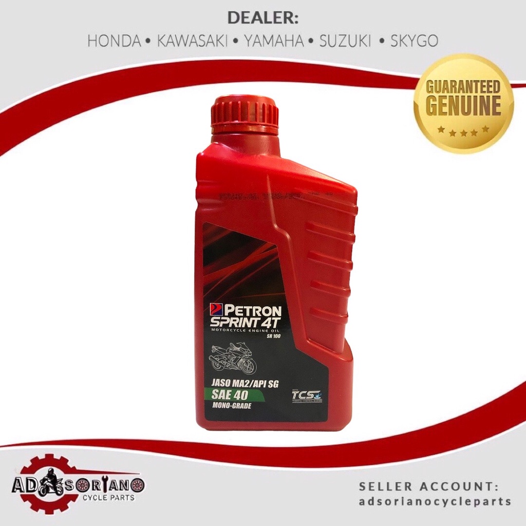 PETRON SPRINT 4T MONO-GRADE MOTOR OIL SAE40 1LITER | Shopee Philippines